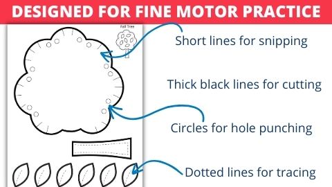 Fall Tree Fine Motor Crafts – Early Learning Ideas