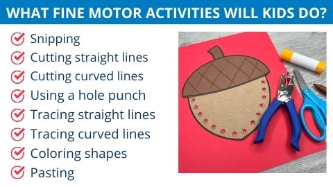 Fall Tree Fine Motor Crafts – Early Learning Ideas