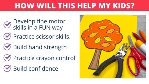 Fall Tree Fine Motor Crafts – Early Learning Ideas