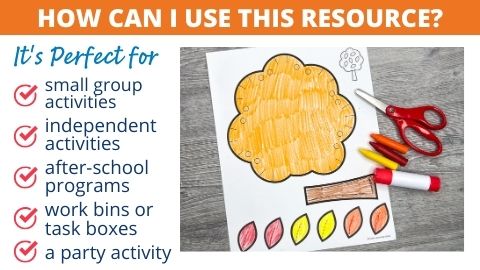 Fall Tree Fine Motor Crafts – Early Learning Ideas