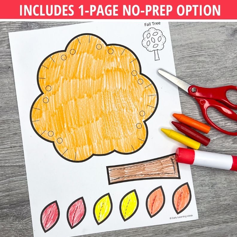 Fall Tree Fine Motor Crafts – Early Learning Ideas