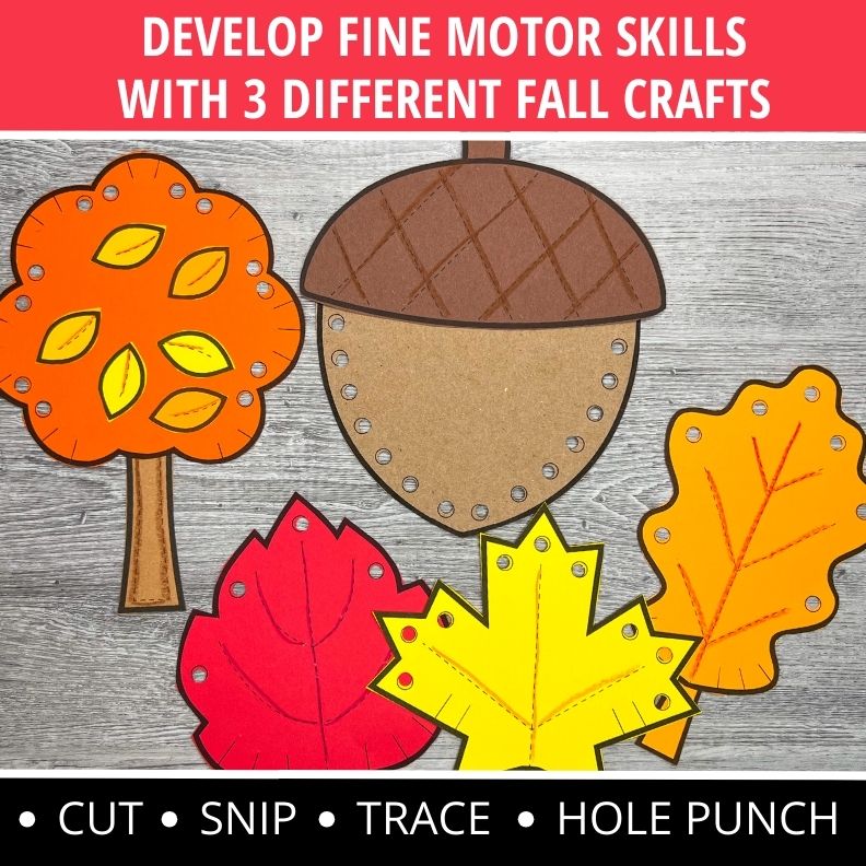 Fall Tree Fine Motor Crafts – Early Learning Ideas