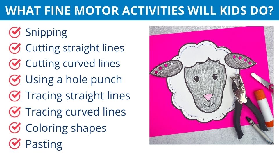 Farm Animal Crafts and Fine Motor Activities – Early Learning Ideas