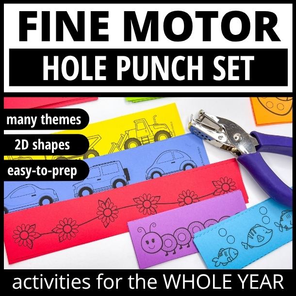 Printable Hole Punch Fine Motor Activities – Early Learning Ideas