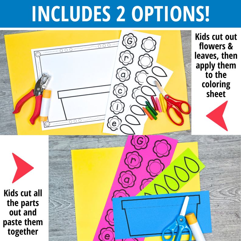 Flower Name Craft – Early Learning Ideas