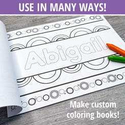 Name Art Coloring Sheets – Early Learning Ideas