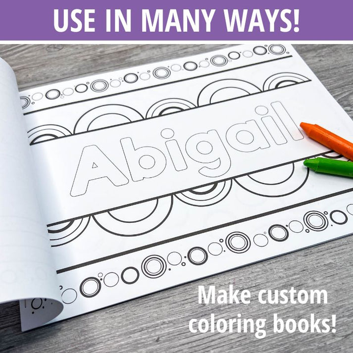 Name Art Coloring Sheets – Early Learning Ideas