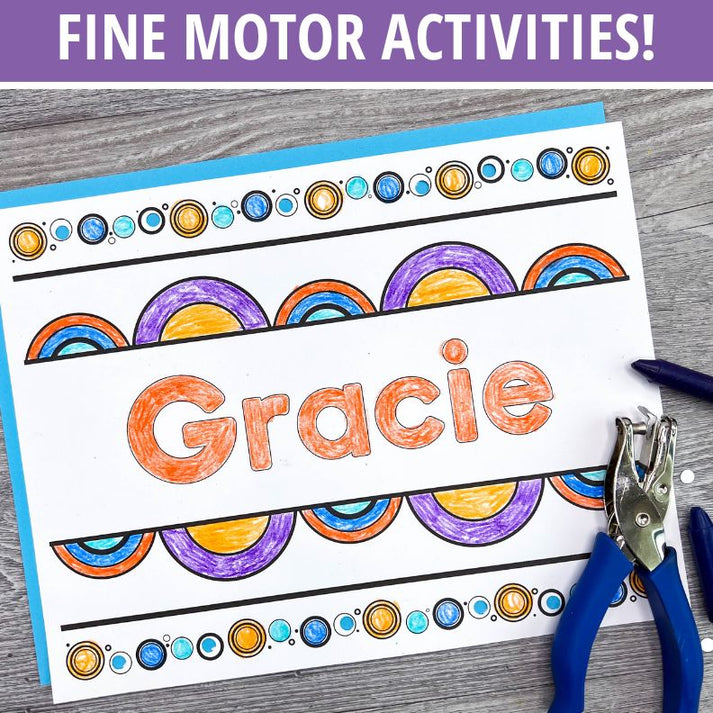 Name Art Coloring Sheets – Early Learning Ideas
