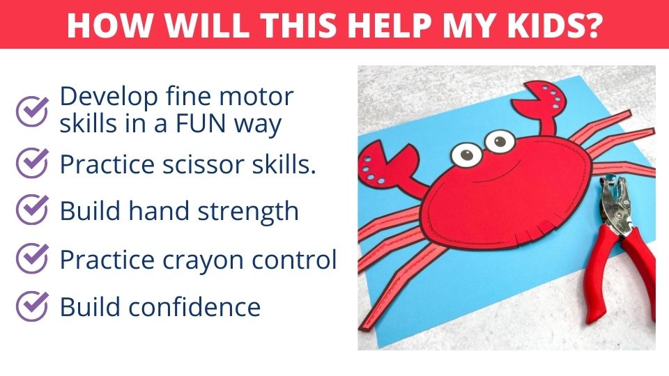 Ocean Animal Crafts & Fine Motor Activities – Early Learning Ideas