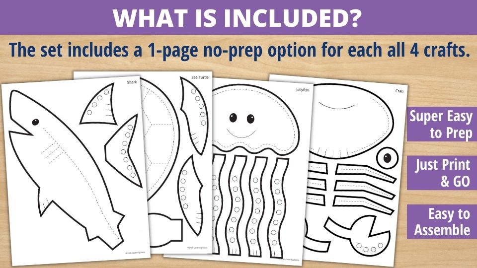 Ocean Animal Crafts & Fine Motor Activities – Early Learning Ideas