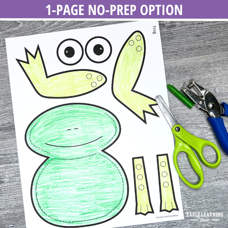 Pond Animals Fine Motor Craft Activities – Early Learning Ideas