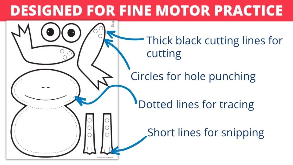 Pond Animals Fine Motor Craft Activities – Early Learning Ideas