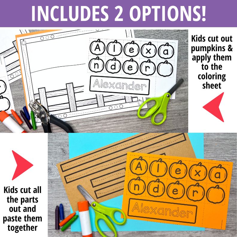 Name Craft - Pumpkin – Early Learning Ideas