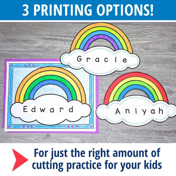 Rainbow Name Craft – Early Learning Ideas