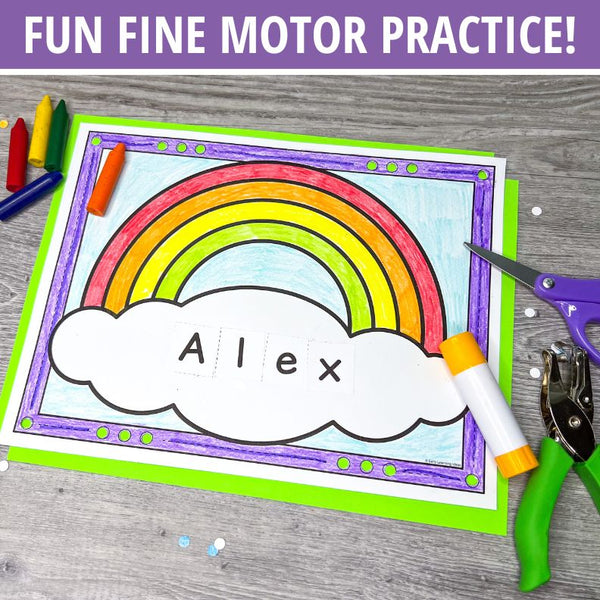 Rainbow Name Craft – Early Learning Ideas