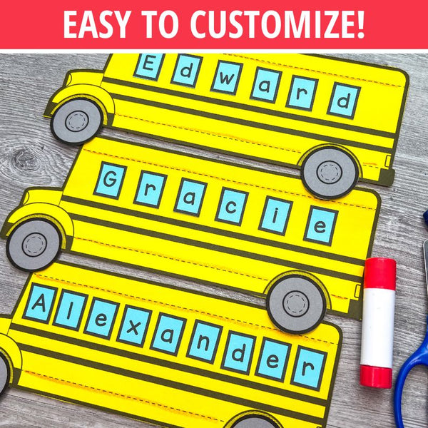 Name Craft - Bus – Early Learning Ideas