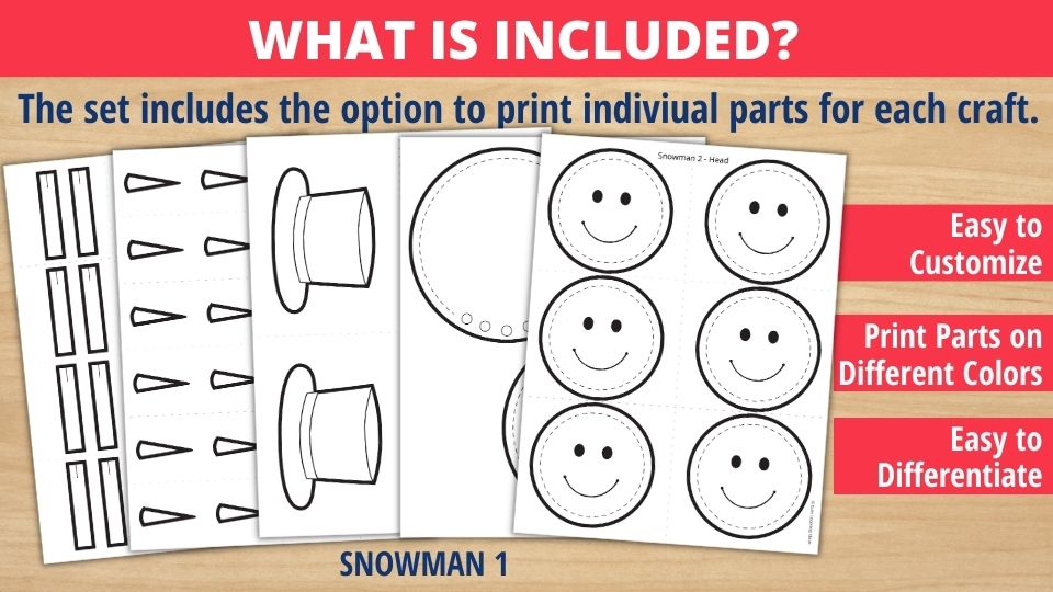 Snowman Fine Motor Craft – Early Learning Ideas