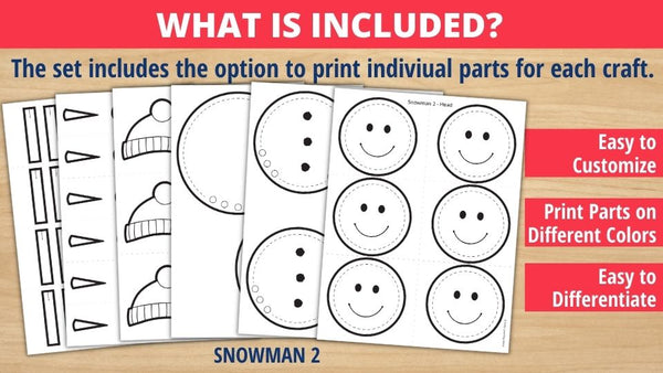 Snowman Fine Motor Craft – Early Learning Ideas