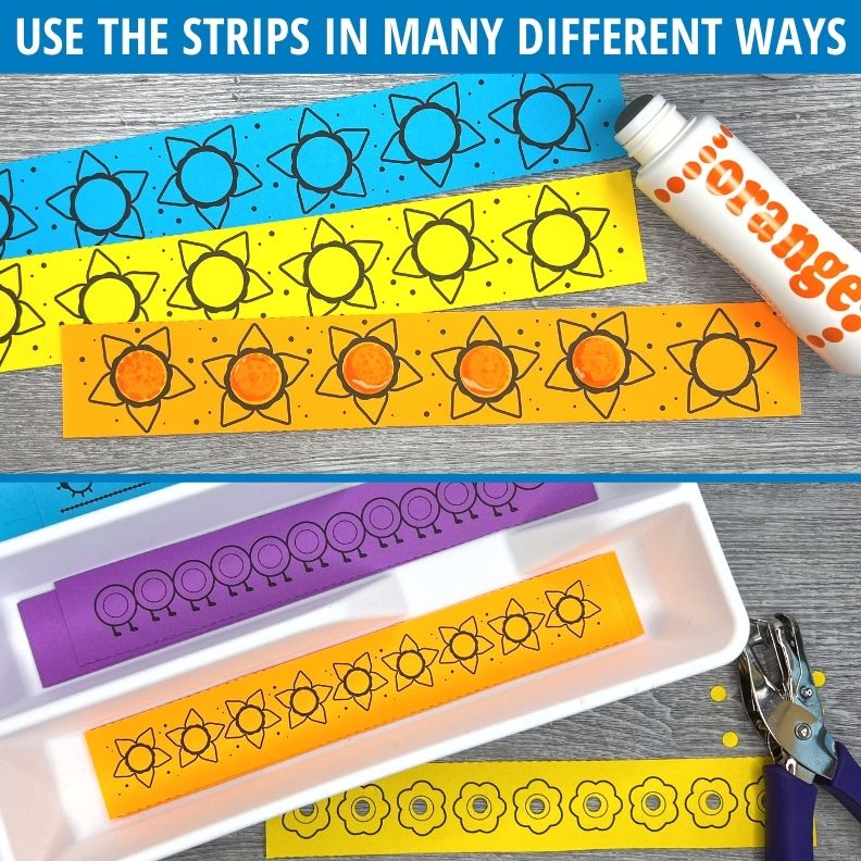 Spring Dot Sticker FIne Motor Activity Strips – Early Learning Ideas