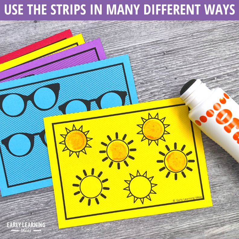 Summer Dot Sticker Fine Motor Task Cards – Early Learning Ideas