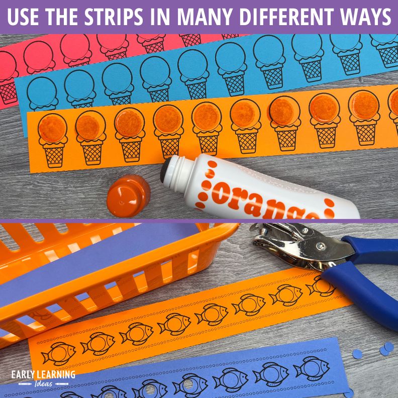 Summer Dot Sticker FIne Motor Activity Strips – Early Learning Ideas