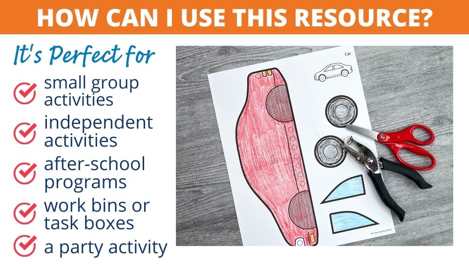 Transportation Crafts and Fine Motor Activities – Early Learning Ideas