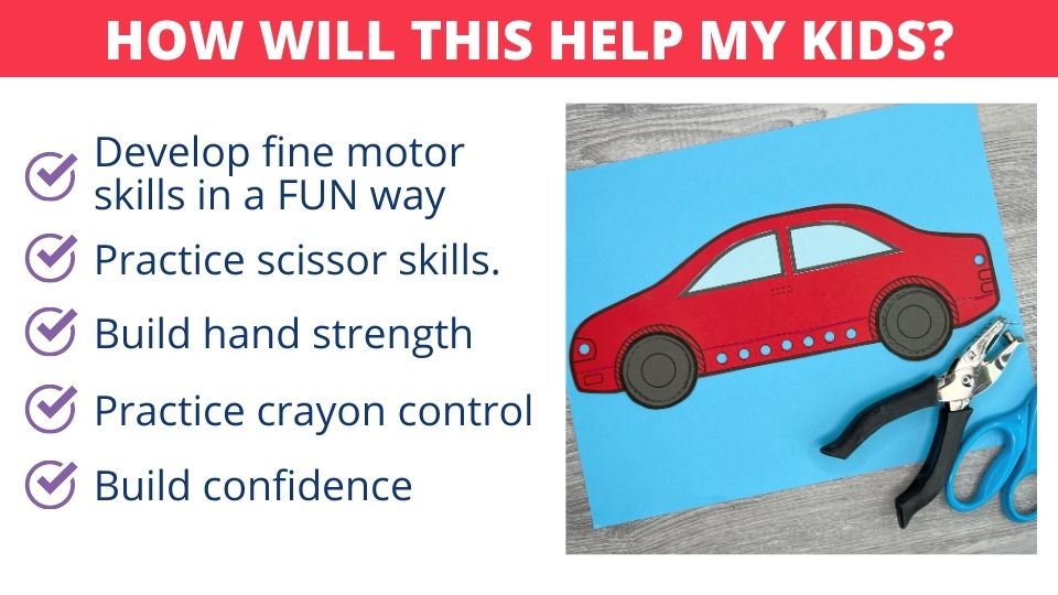 Transportation Crafts and Fine Motor Activities – Early Learning Ideas