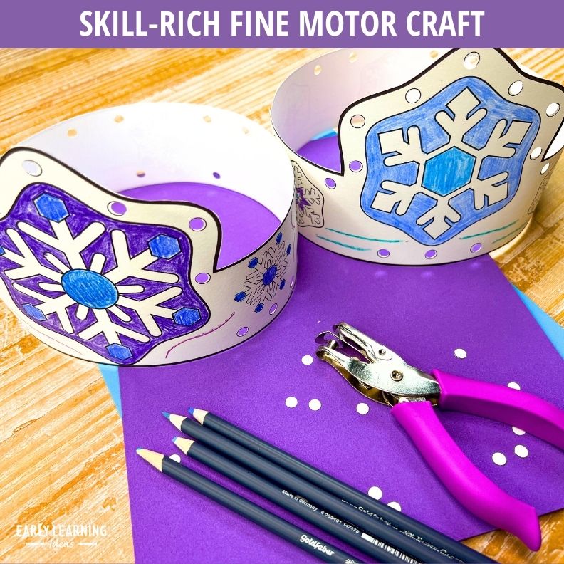 Winter Snowflake Crown & Headband Craft – Early Learning Ideas