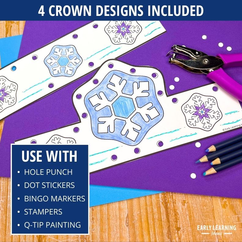 Winter Snowflake Crown & Headband Craft – Early Learning Ideas
