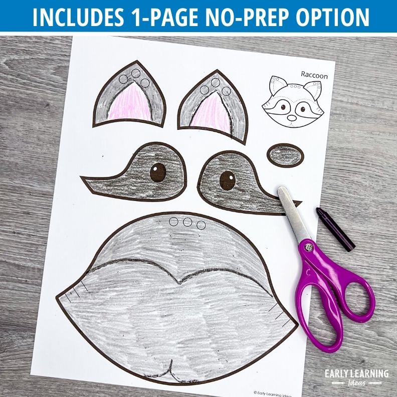 Forest Woodland Animal Fine Motor Crafts – Early Learning Ideas