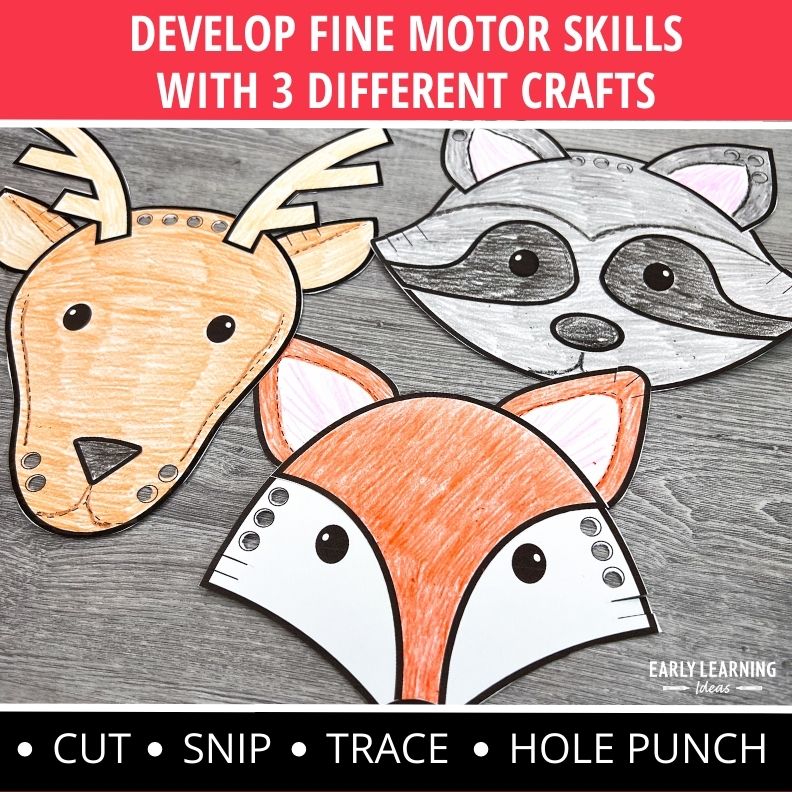 Forest Woodland Animal Fine Motor Crafts – Early Learning Ideas