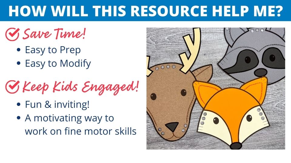 Forest Woodland Animal Fine Motor Crafts – Early Learning Ideas