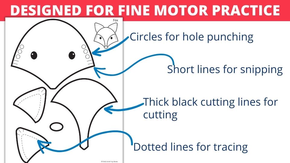 Forest Woodland Animal Fine Motor Crafts – Early Learning Ideas