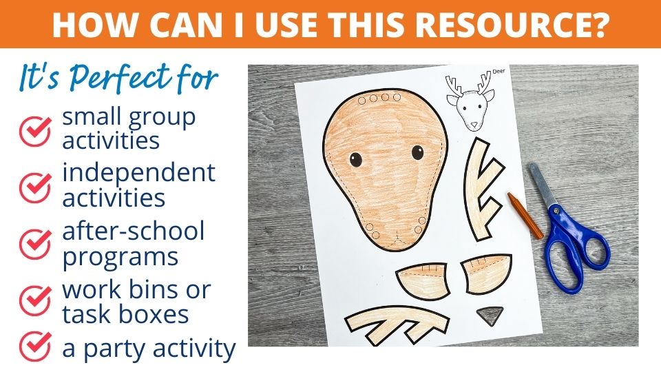 Forest Woodland Animal Fine Motor Crafts – Early Learning Ideas