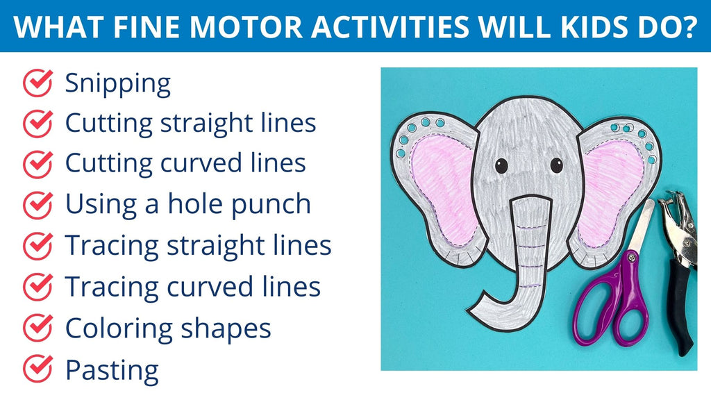 Zoo Animal Fine Motor Craft Activities – Early Learning Ideas