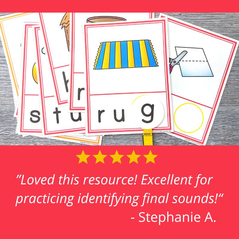 CVC Ending Sound Clip Cards – Early Learning Ideas