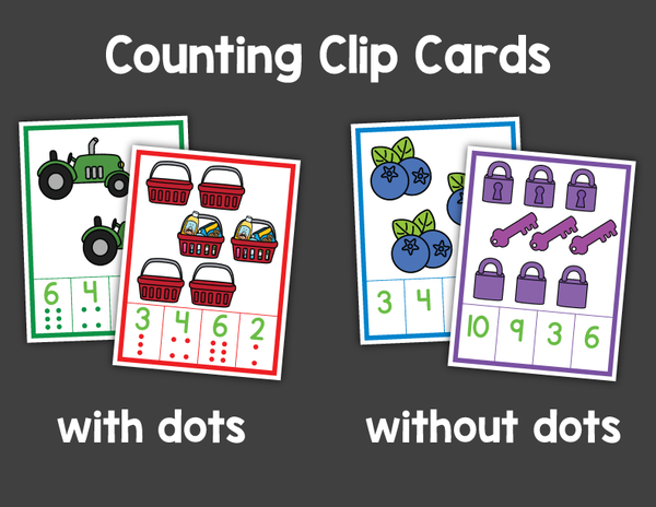 Counting & Fine Motor Clip Activities – Early Learning Ideas