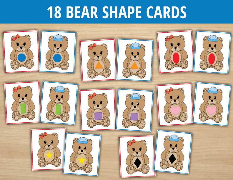 Bear Shape Sorting Activity – Early Learning Ideas
