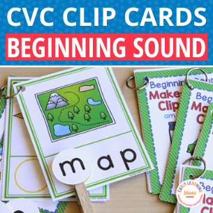 CVC Beginning Sound Clip Cards – Early Learning Ideas