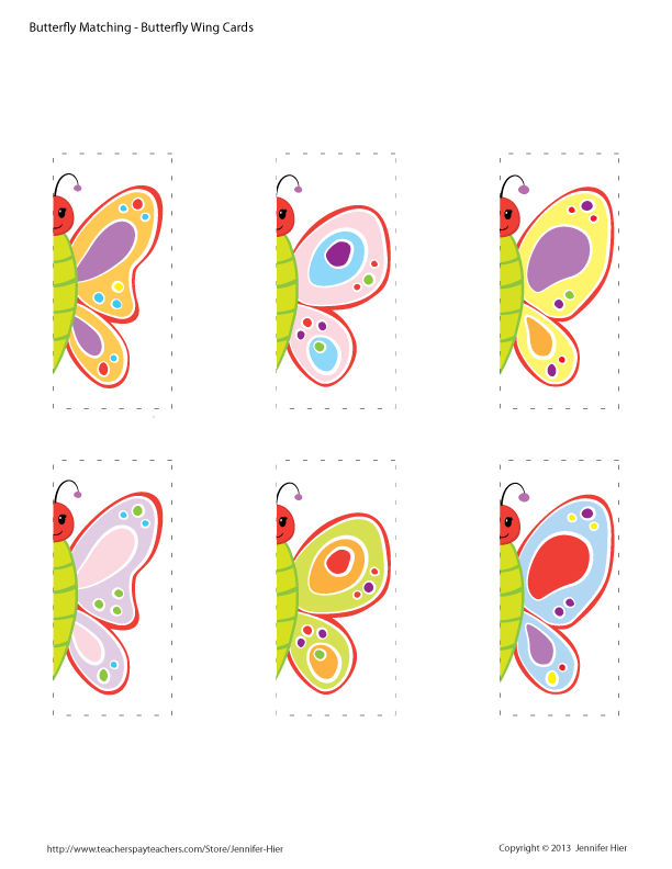 Butterfly Matching Activities – Early Learning Ideas