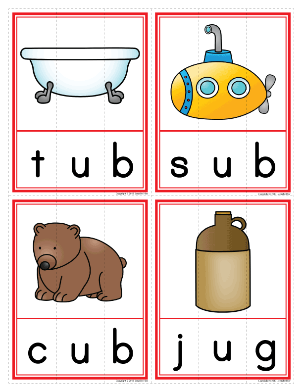 CVC Word Family Puzzles – Early Learning Ideas