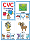 CVC Rhyming Activity Clip Cards – Early Learning Ideas
