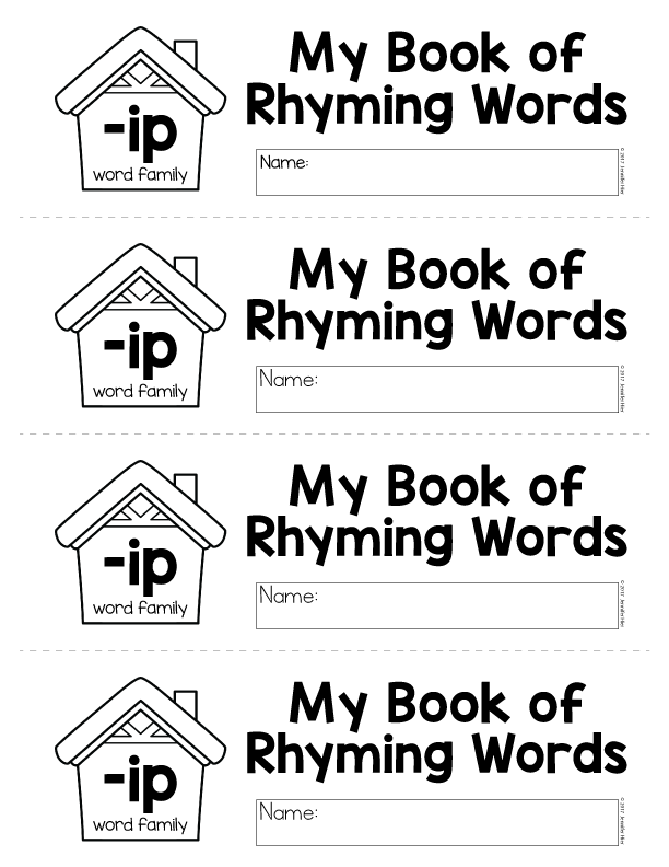 Rhyming Activities - CVC Rhyming Flip Books – Early Learning Ideas
