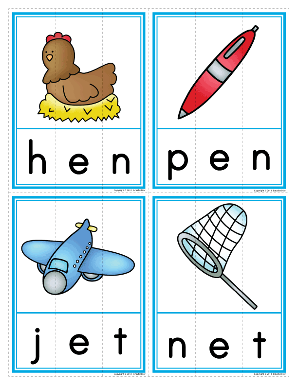 CVC Word Family Puzzles – Early Learning Ideas