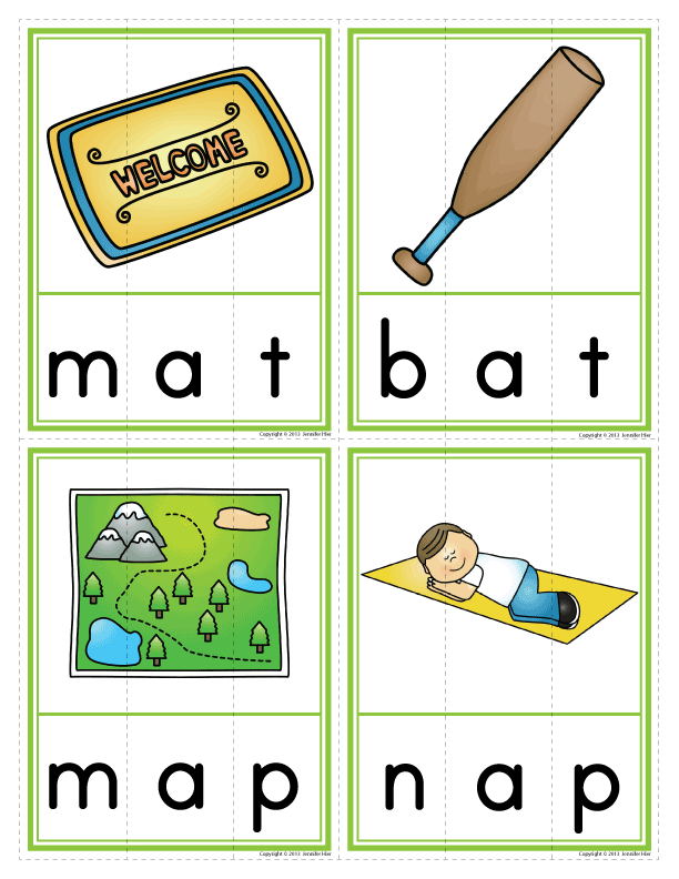 CVC Word Family Puzzles – Early Learning Ideas