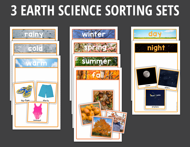 Earth Science Sorting Activities for Preschool & PreK – Early Learning ...