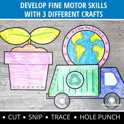 Earth Day Crafts and Fine Motor Activities – Early Learning Ideas