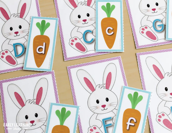 Bunny Alphabet and Beginning Sound Matching Activity – Early Learning Ideas