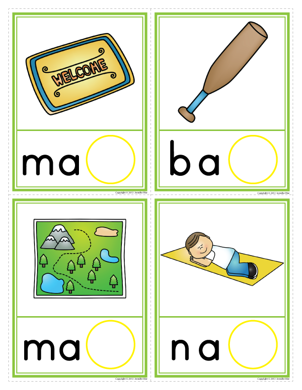 CVC Ending Sound Clip Cards – Early Learning Ideas