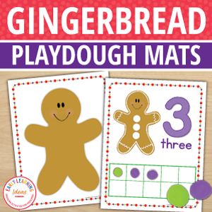 Gingerbread Math & Playdough Mats – Early Learning Ideas